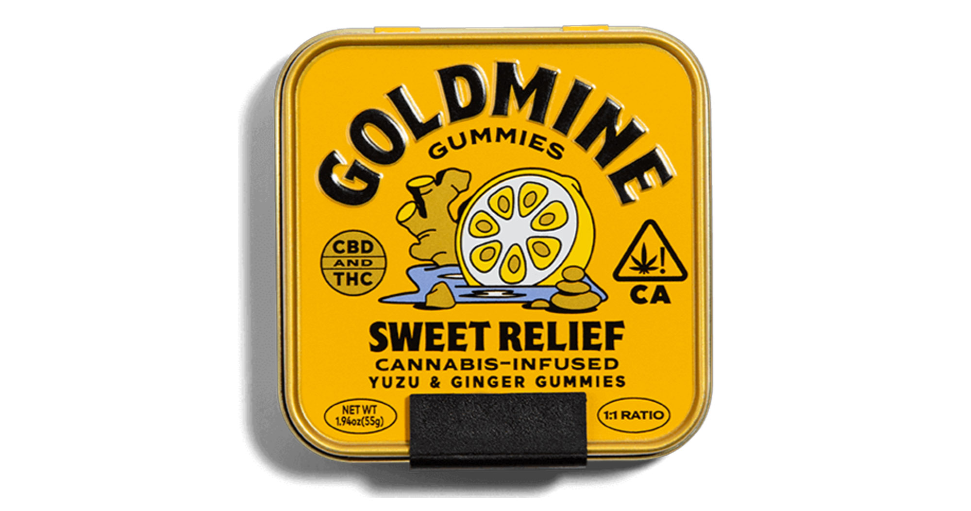 Mission Valley - GoldMine - Yuzu Ginger Sweet Relief 1:1 CBD Gummies ...