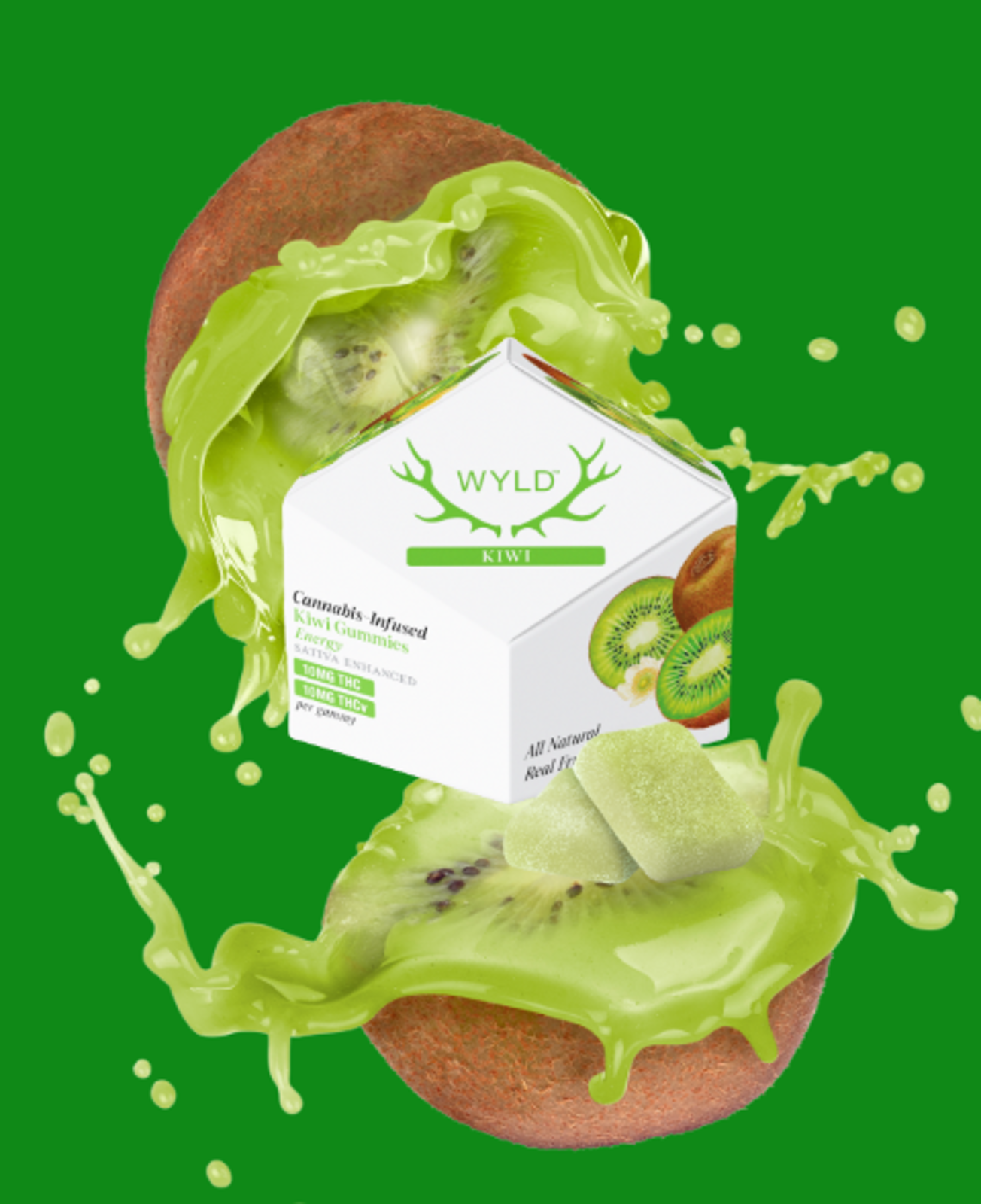 Buy Wyld - Kiwi - 1:1 THC:THCv - 100mg at Greenstone