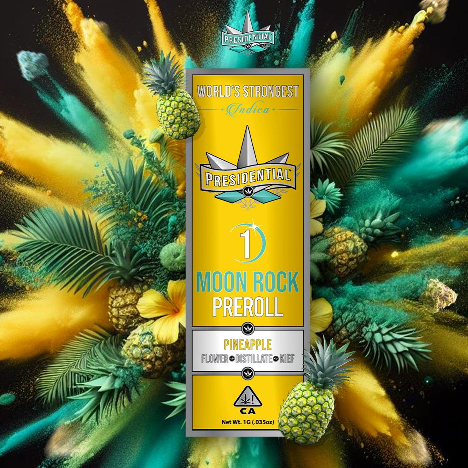 Buy Presidential - Pineapple - Infused Preroll - 1 Gram at Greenstone
