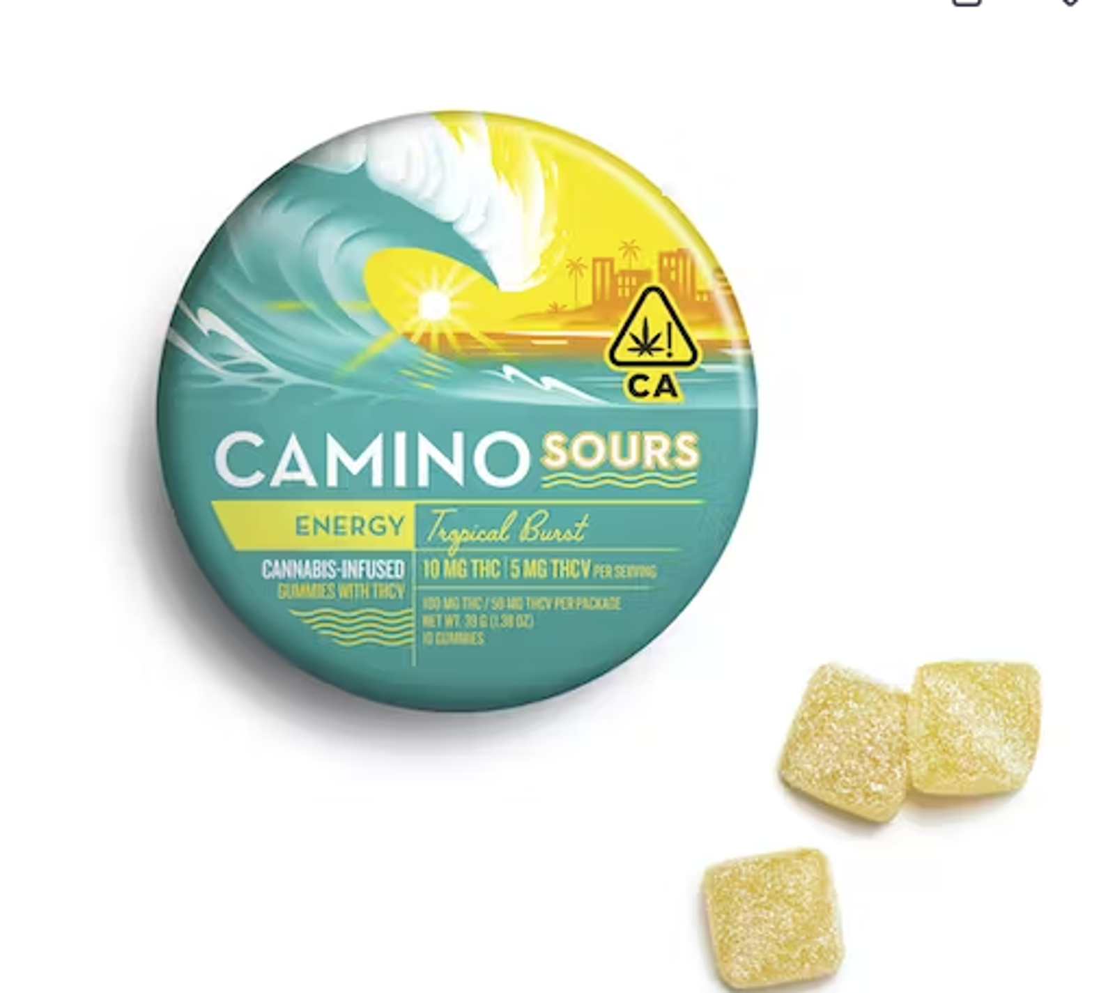 Kiva - Camino Sours - Tropical Burst THCV "Energy" - 100mg | GreenStone
