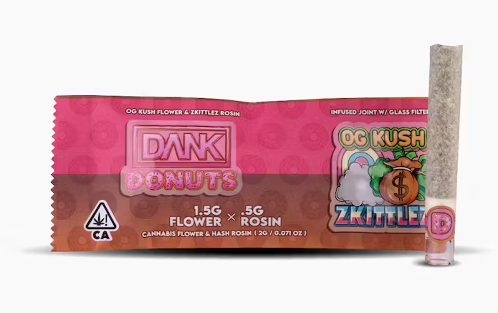 DANK Donuts - OG Kush x Zkittles - 2 Gram Rosin Hole Joint | GreenStone