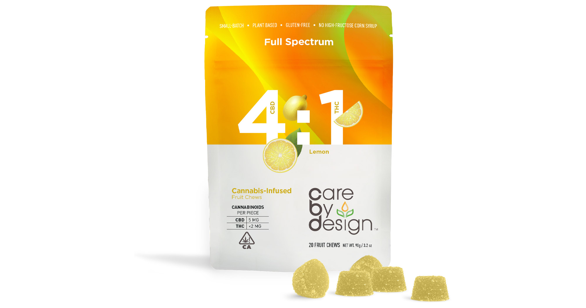 Mission Valley - Care By Design - Lemon 4:1 CBD:THC Gummies - 125mg ...