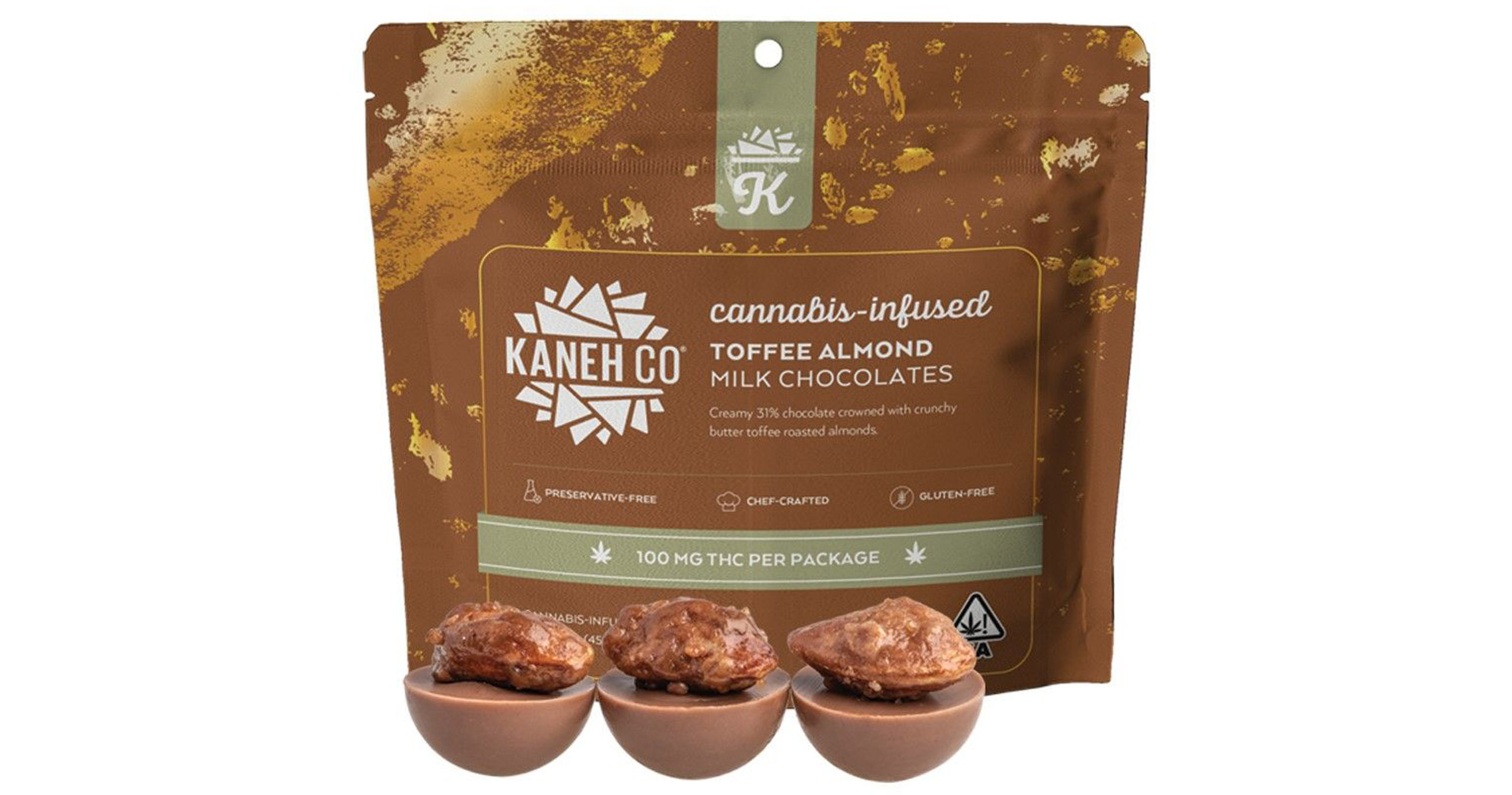Mission Valley - Kaneh Co - Toffee Almond Milk Chocolates - 100mg - San ...