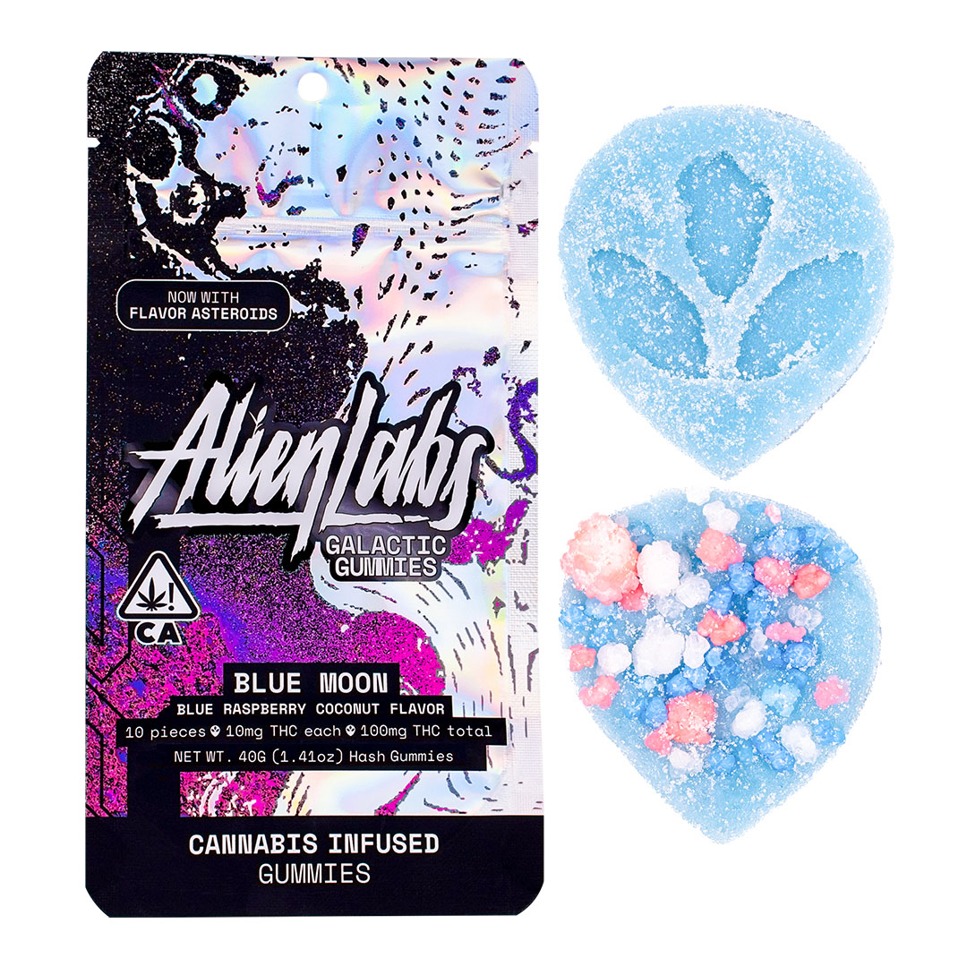Alien Labs Blue Moon Gummies Edibles Strain (hybrid), 100mg