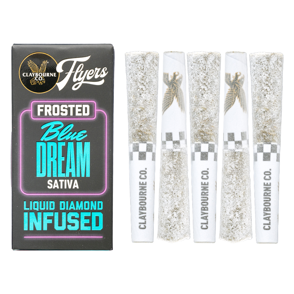 Claybourne Co. Blue Dream Infused 5-Pack Prerolls Strain (sativa), 2.5g
