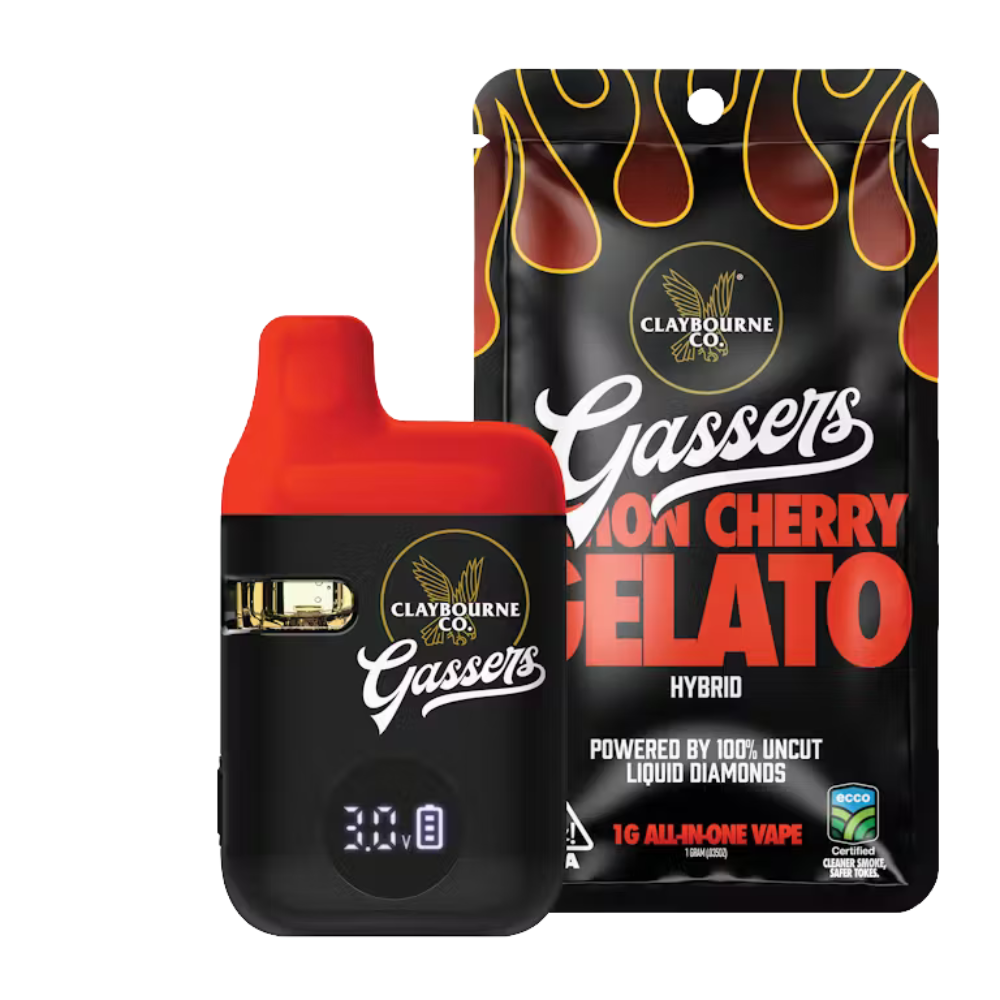 Claybourne Co. Lemon Cherry Gelato Liquid Diamonds All-In-One Vapes ...