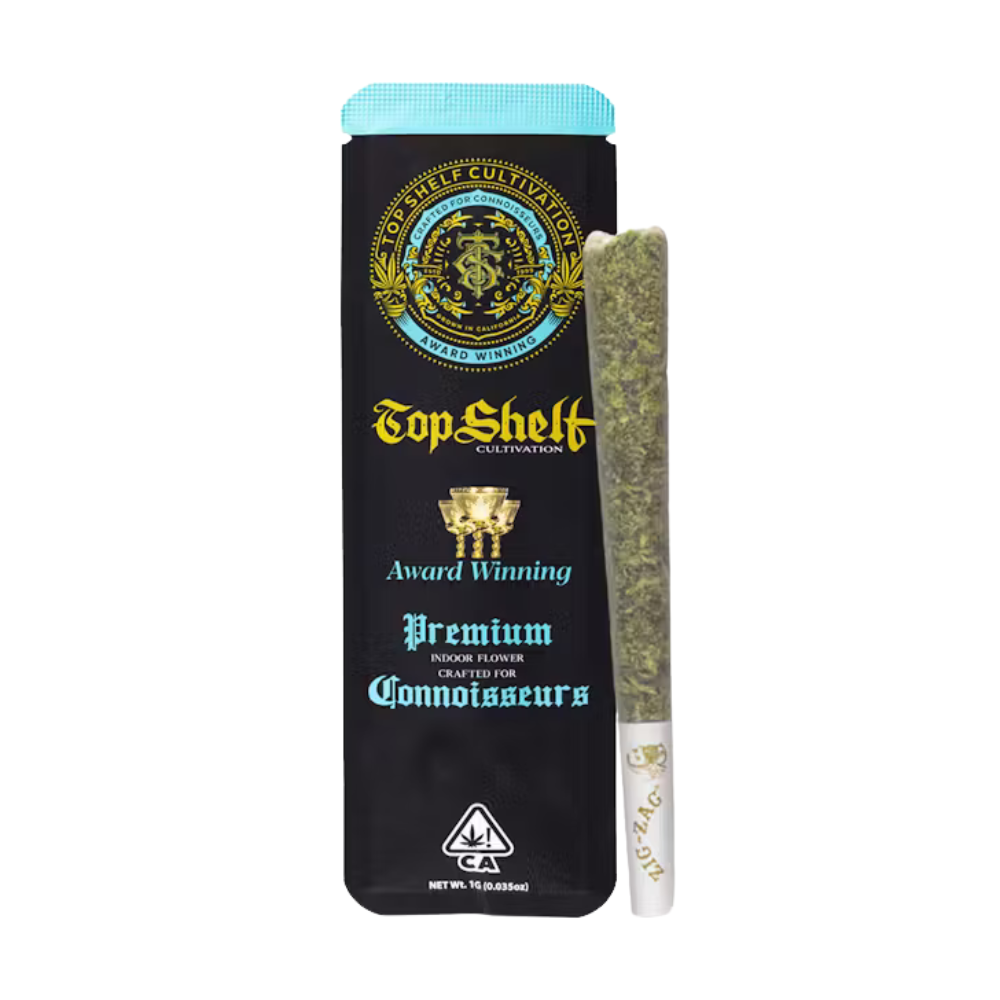 Top Shelf Cultivation Blueberry Gas Pre-Roll Prerolls Strain (hybrid), 1g