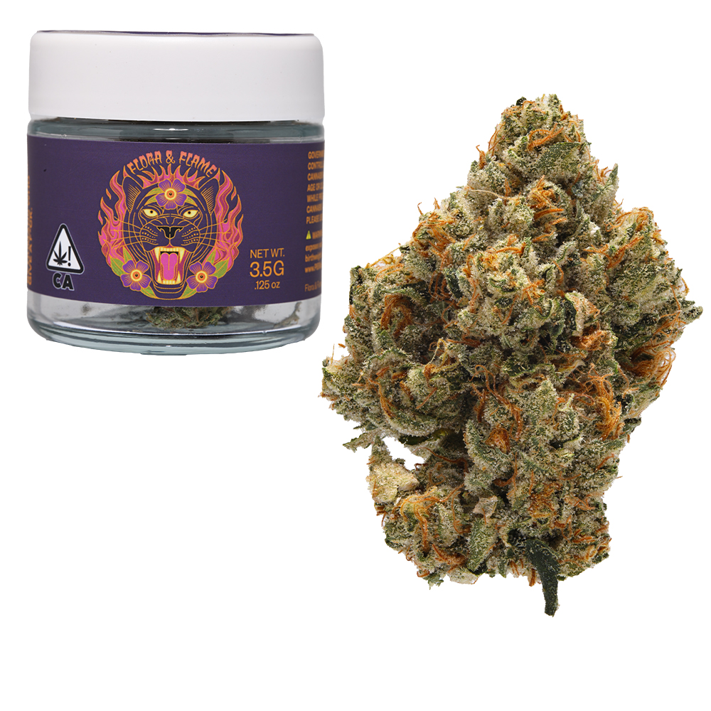 Flora & Flame Pure Kush Flower Strain (indica), 3.5g