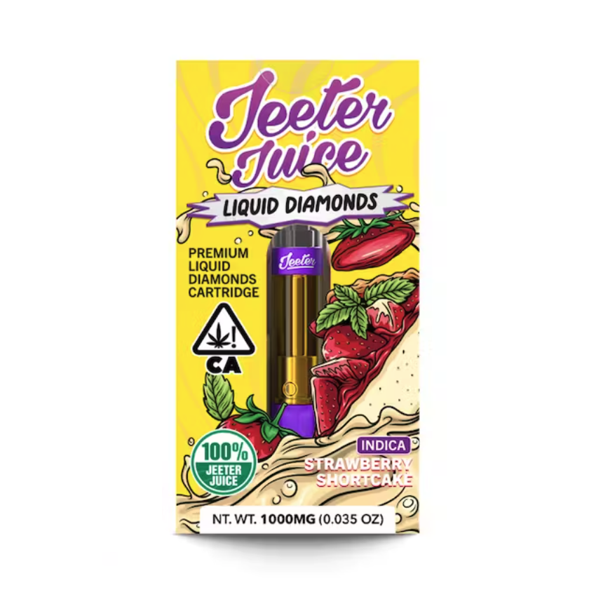 Jeeter Strawberry Shortcake Liquid Diamond Cart Vapes Strain (indica), 1g