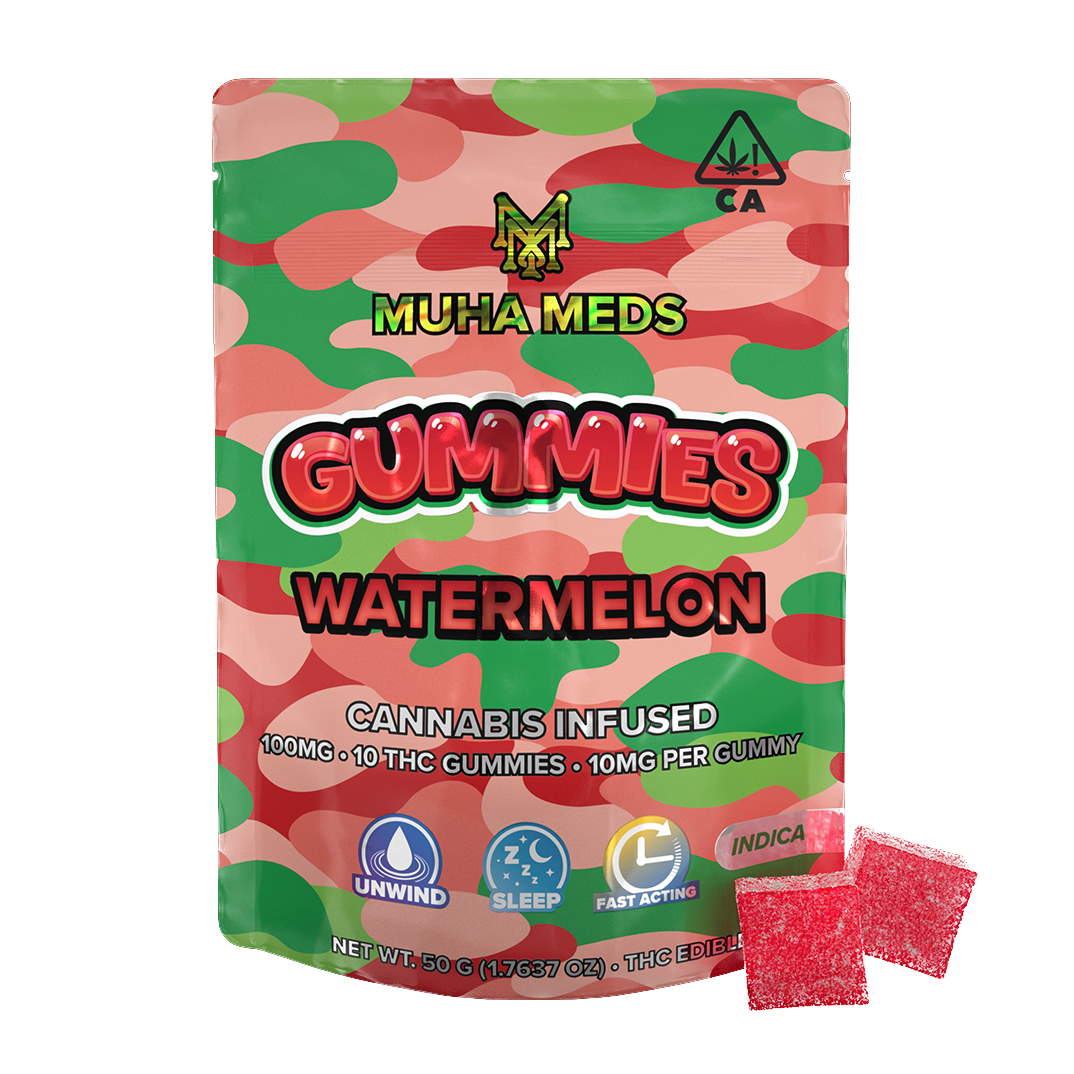 Muha Meds Watermelon Hash Rosin Infused Gummies Edibles Strain (indica ...