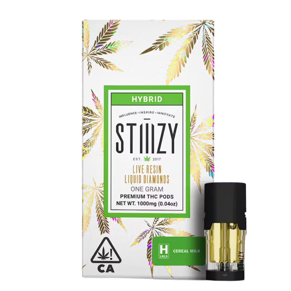 STIIIZY Cereal Milk Liquid Diamonds Full Gram Pod Vapes Strain (hybrid), 1g