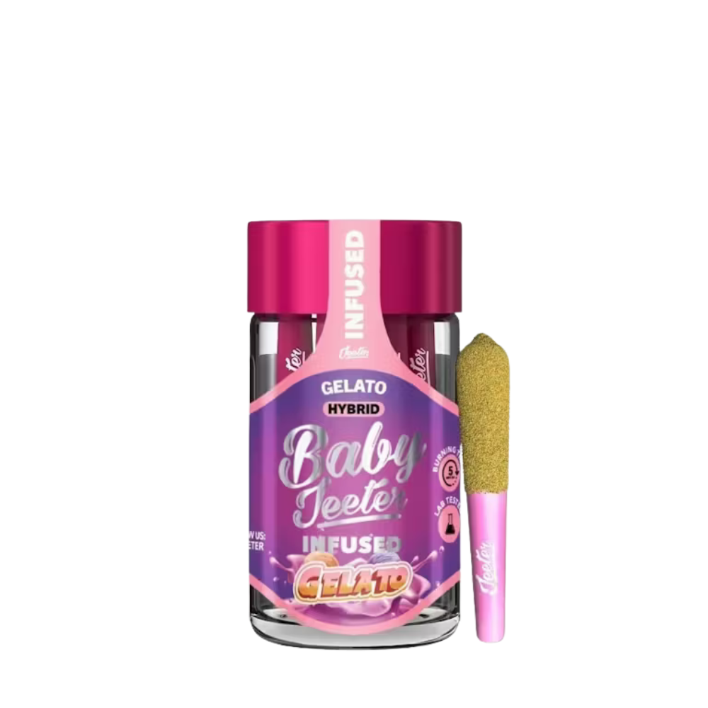 Jeeter Gelato Diamond Infused 0.5g 5-Pack Prerolls Strain (hybrid), 2.5g