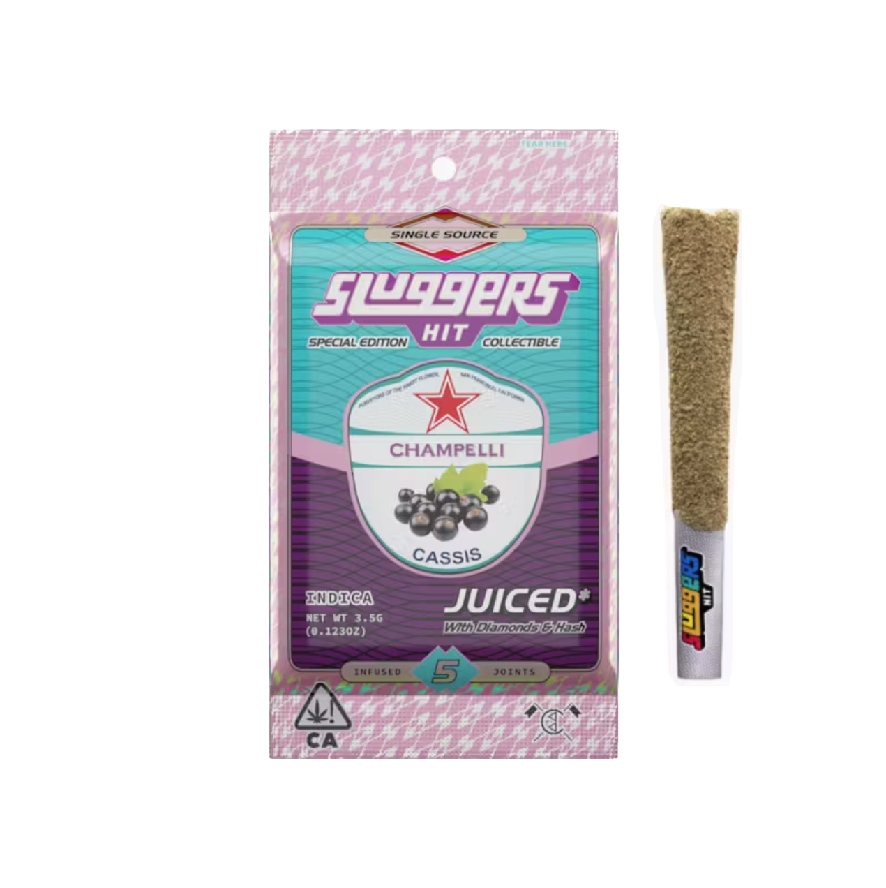Sluggers Hit Champelli Cassis Infused 0.7g 5-Pack Prerolls Strain ...