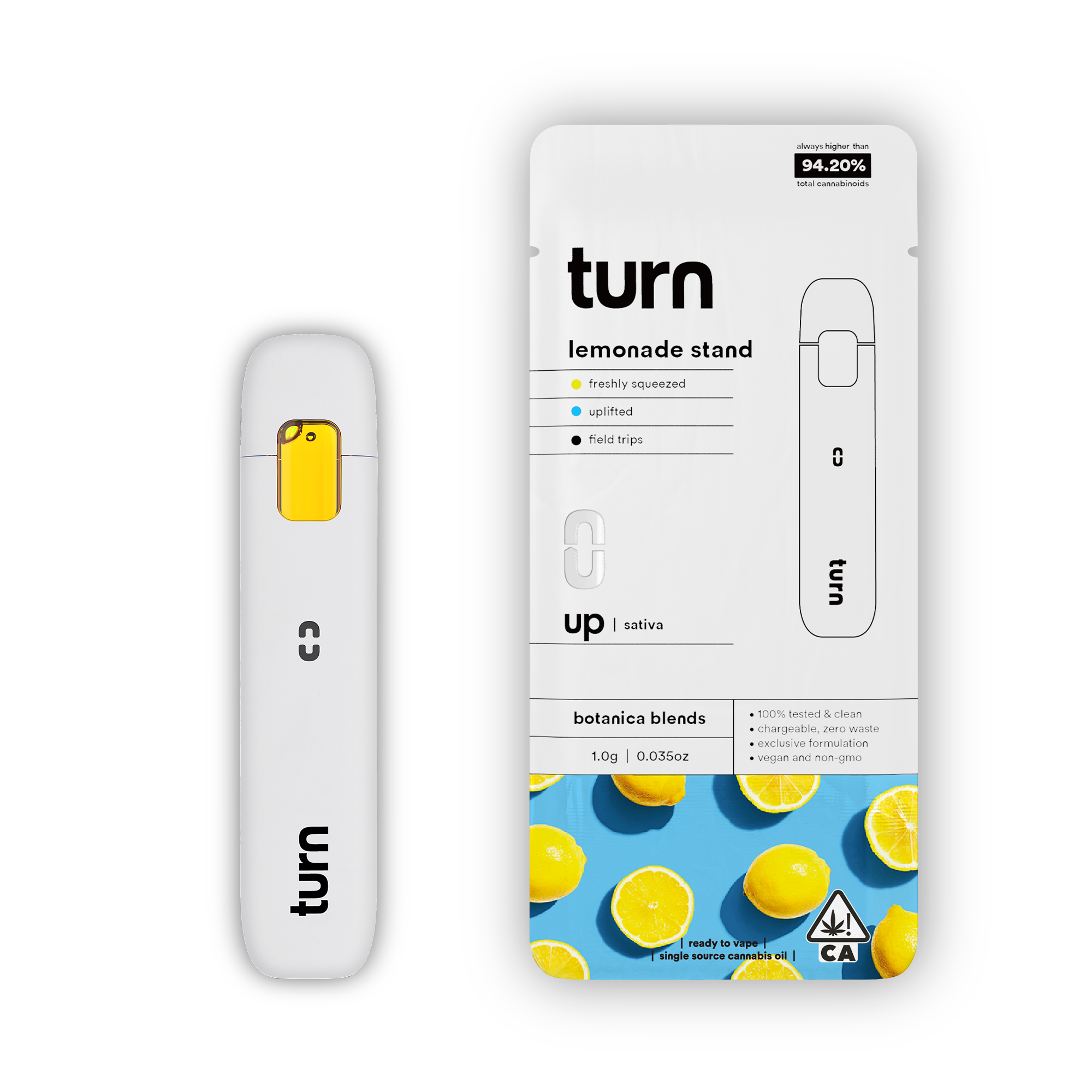 turn Lemonade Stand All-In-One Vapes Strain (sativa), 1g