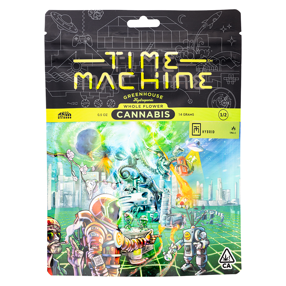 Time Machine Kush Mints Half Ounce Smalls Flower Strain (hybrid), 14g