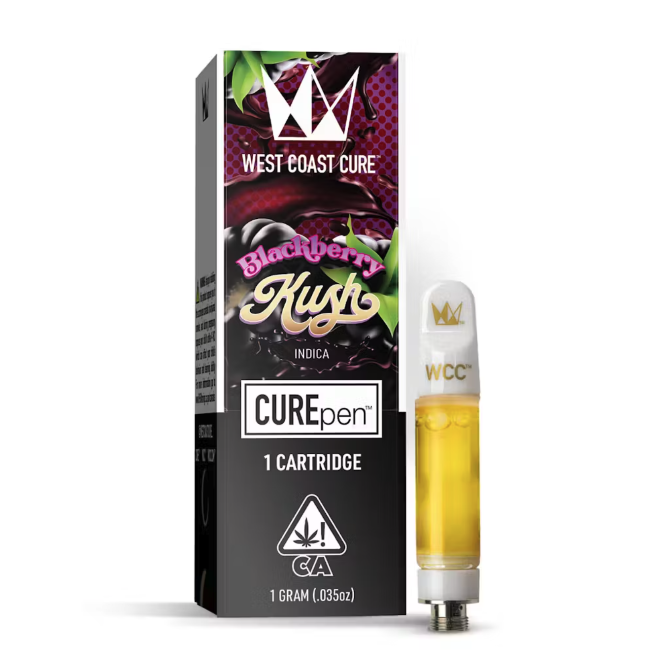 West Coast Cure Blackberry Kush CUREpen Vapes Strain (indica), 1g