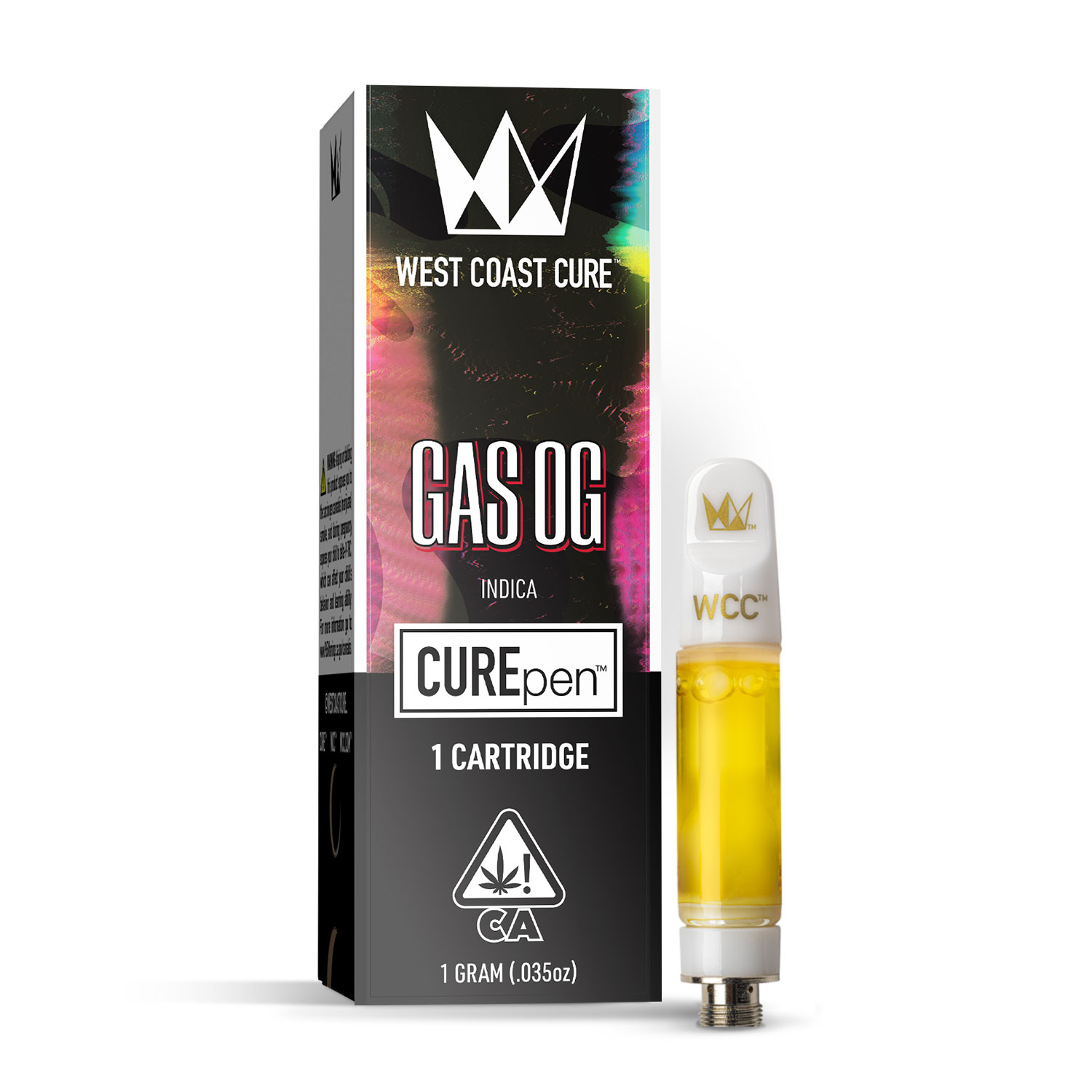 West Coast Cure Gas OG CUREpen Vapes Strain (indica), 1g