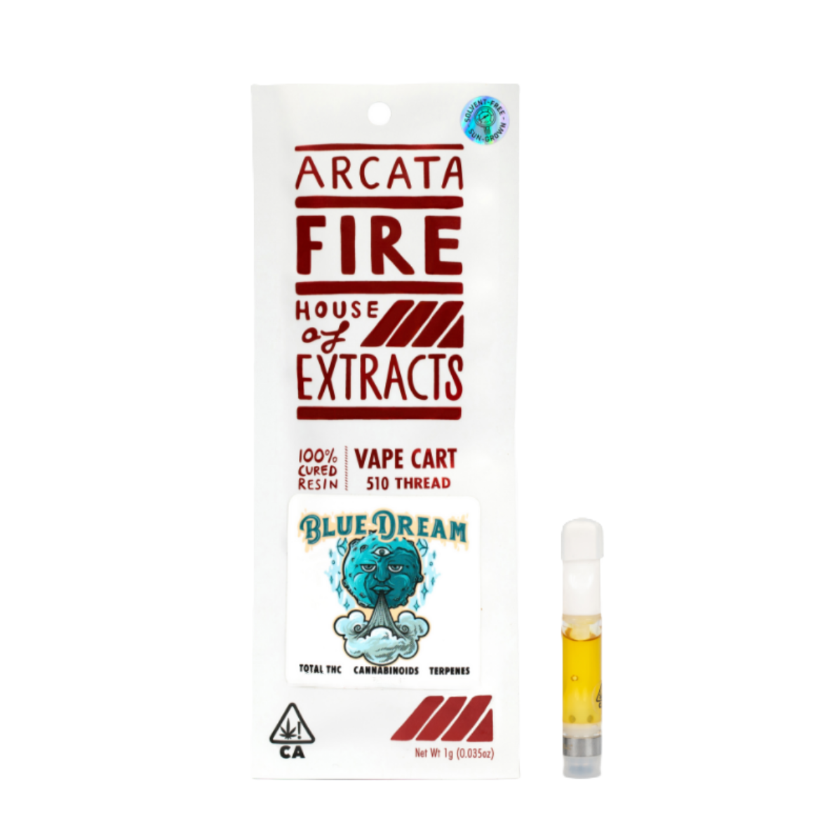 Arcata Fire Blue Dream Cured Resin Vapes Strain (sativa), 1g