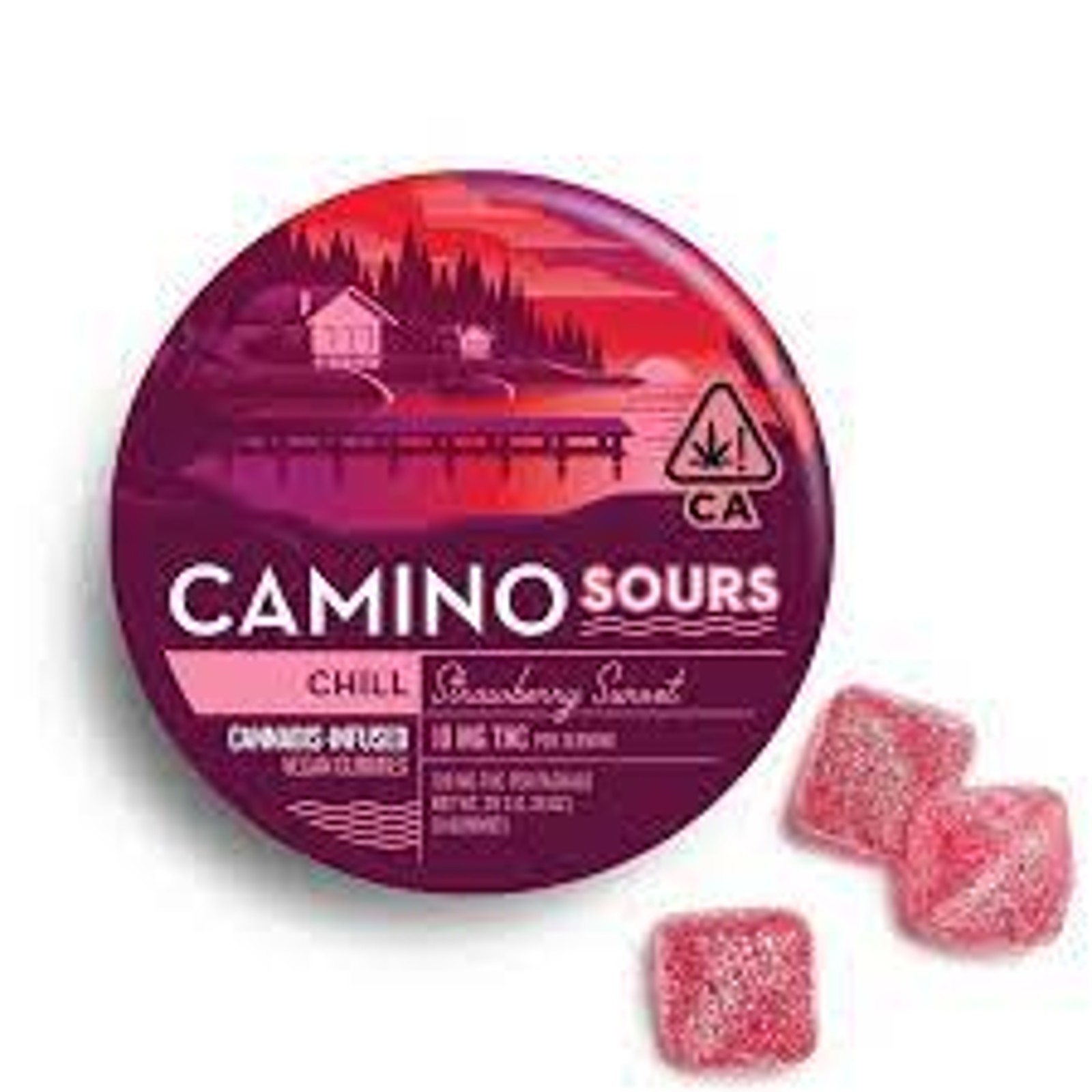 Kiva - Camino Sours - Strawberry Sunset "Chill" - 100mg | GreenStone