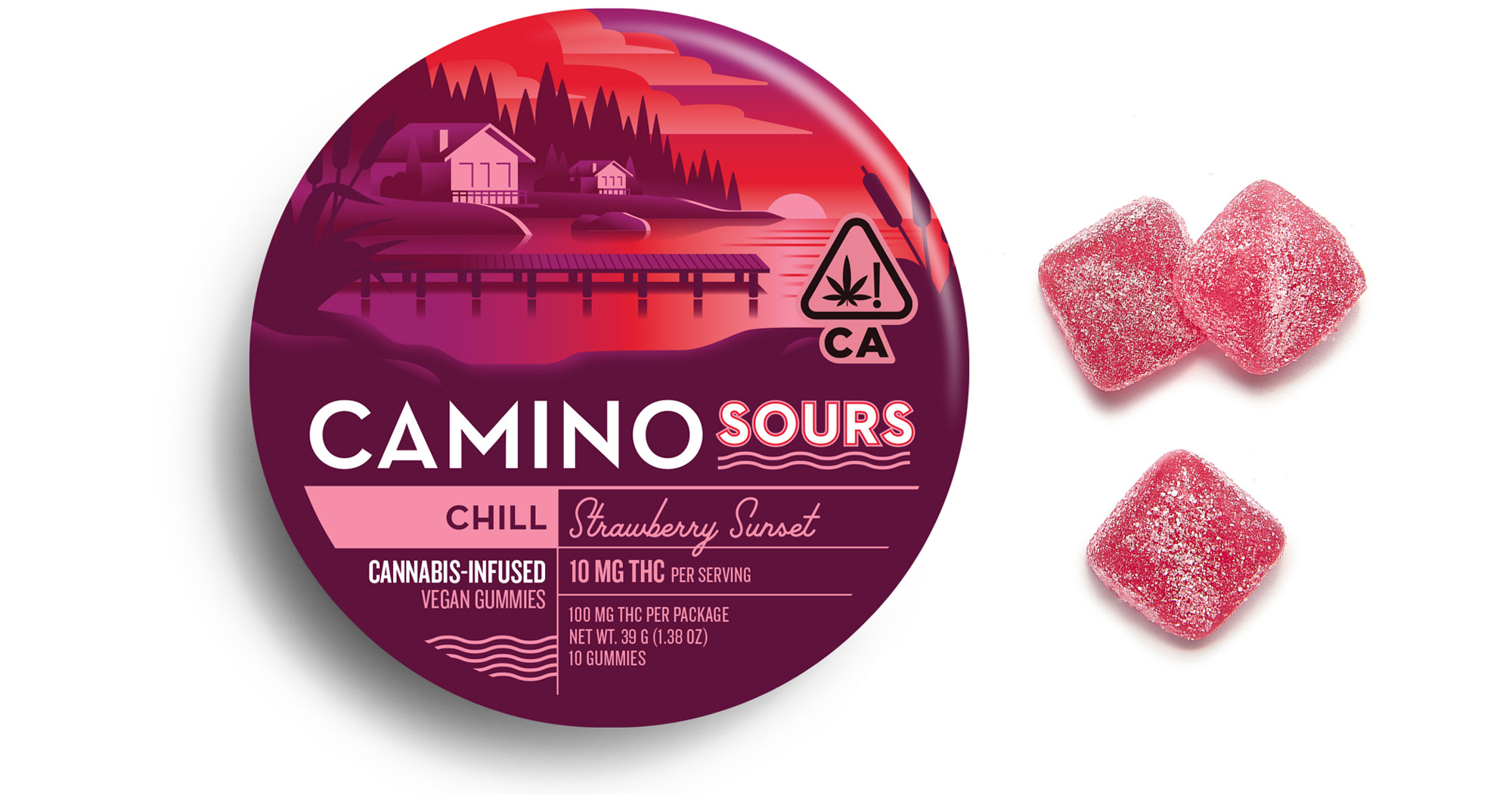 Mission Valley - Camino - Strawberry Sunset Sour Gummies - 100mg - San ...