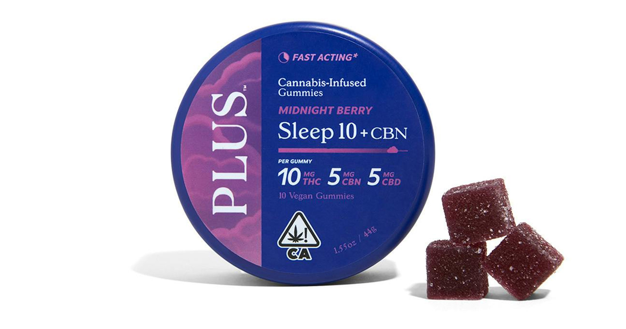 Vista - Plus - Midnight Berry 10:5:5 Sleep Solventless Rosin Gummies ...