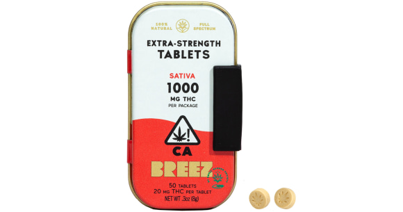 City Heights - Breez - 20mg Extra Strength Sativa Tablet Tin - 50ct ...