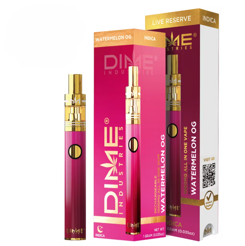 DIME Industries Watermelon OG Live Resin All-In-One Vapes Strain ...