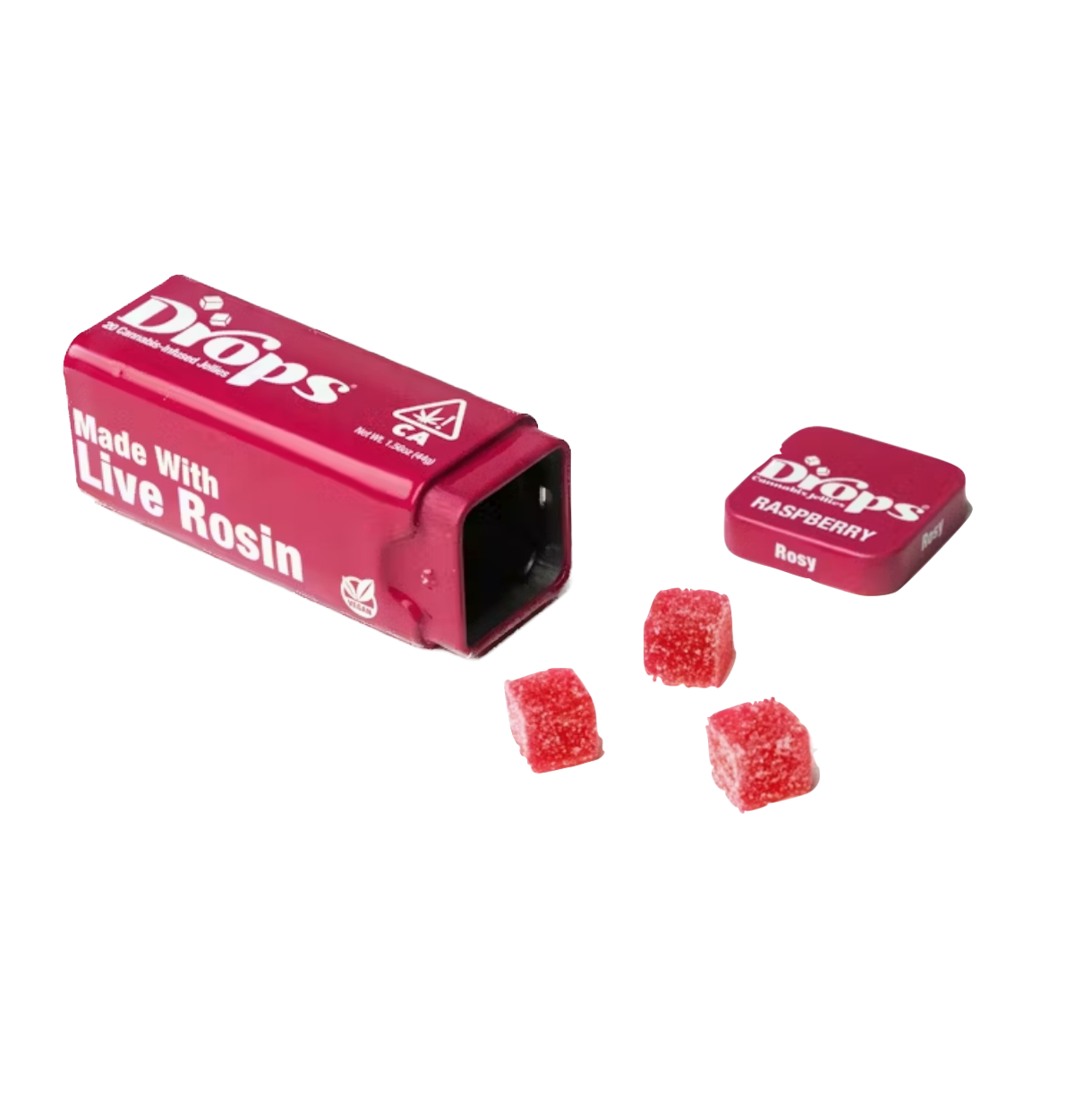 Drops Raspberry Drops 1:2 CBD 20-Piece Gummies Edibles Strain (hybrid ...