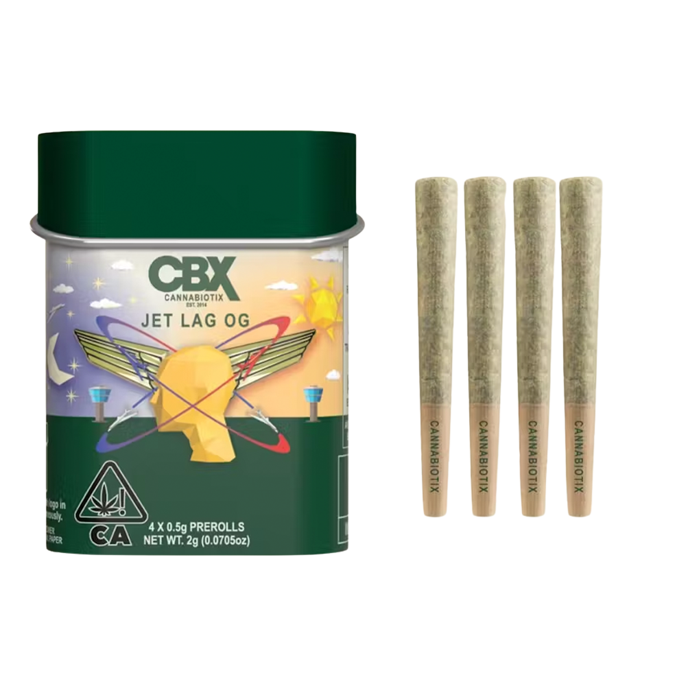 Cannabiotix Jet Lag OG 0.5g 4-Pack Prerolls Strain (indica), 2g