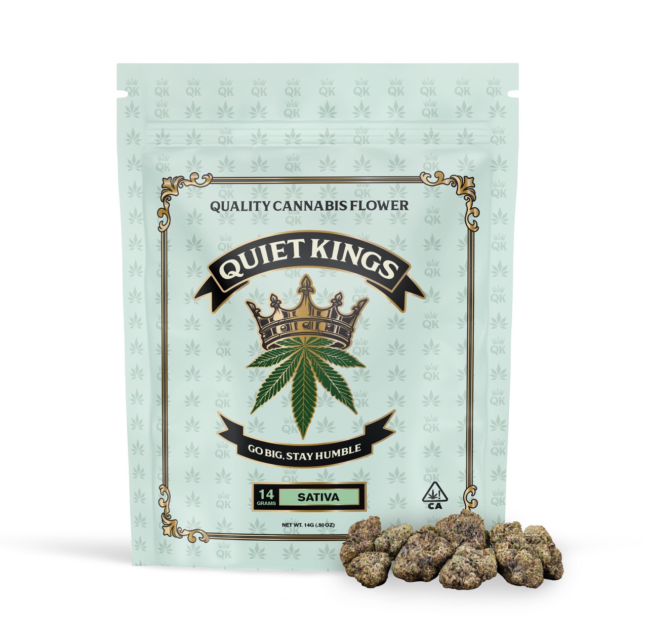 Quiet Kings Lemon G Half Ounce Flower Strain (sativa), 14g